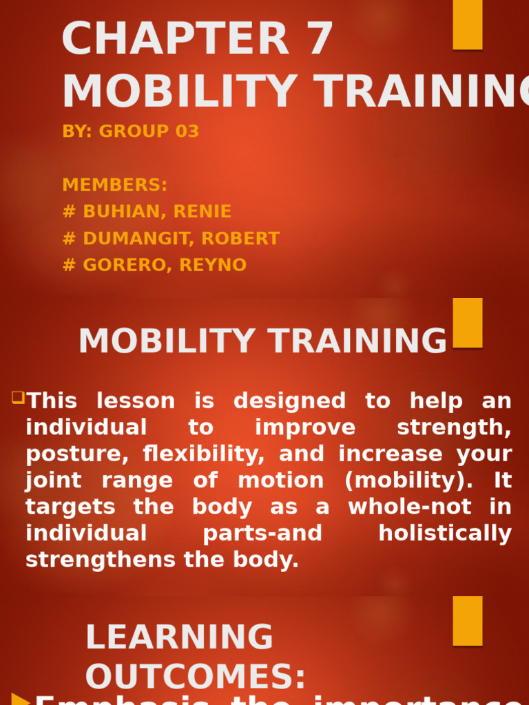 Mobility Training Overview and Exercises | PDF | Flexibility (Anatomy ...