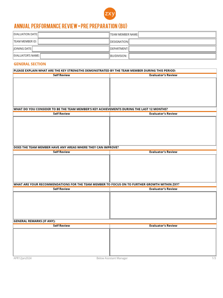 Annual Performance Review Preparation Guide | PDF