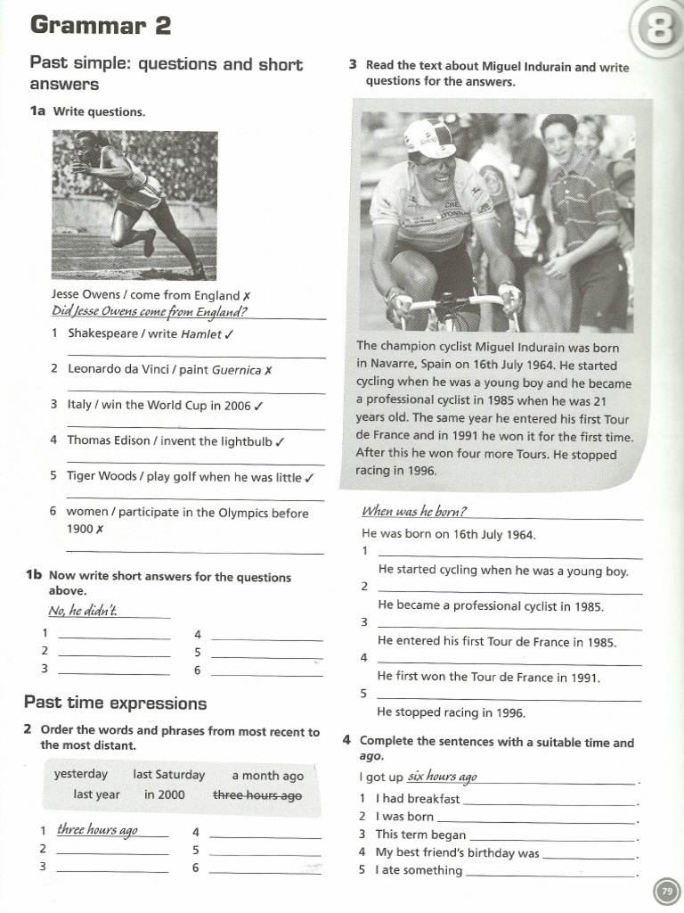 Grammar 2 Past Simple Questions and Short Answers | PDF