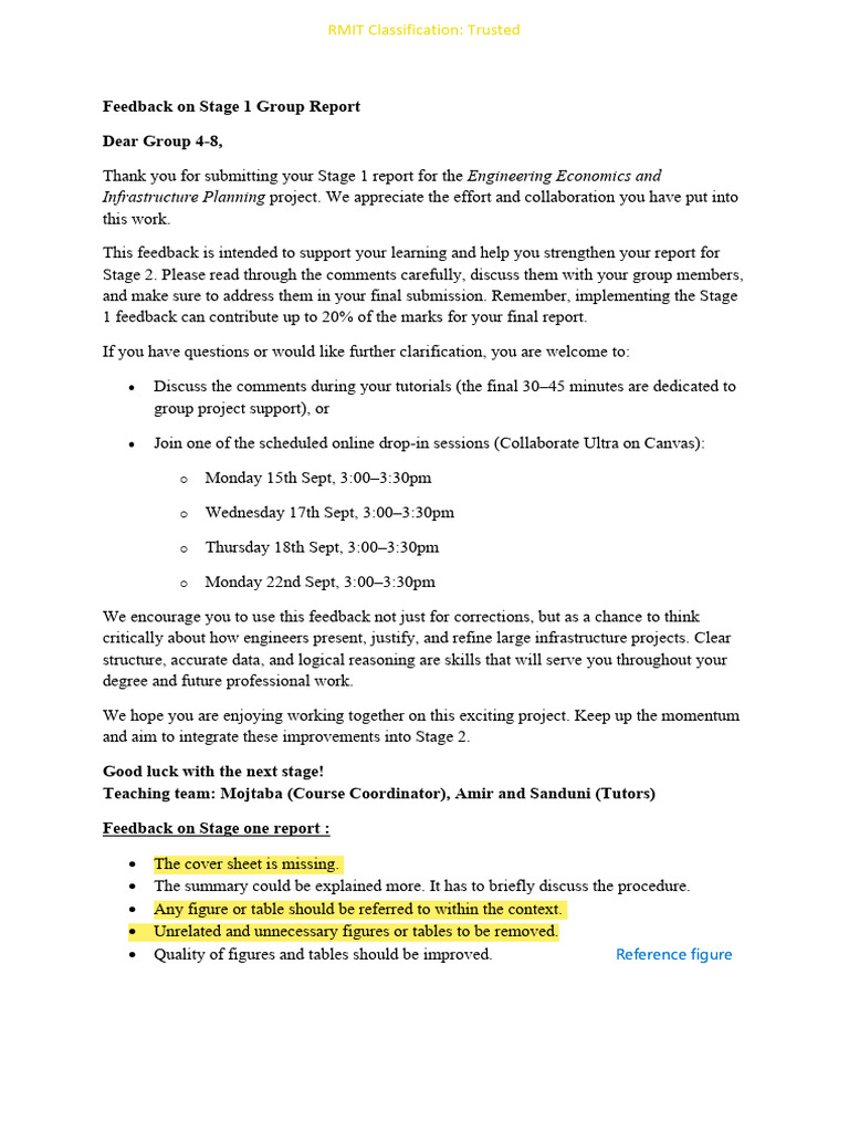 Stage 1 Report Feedback for Engineering Project | PDF | Traffic ...