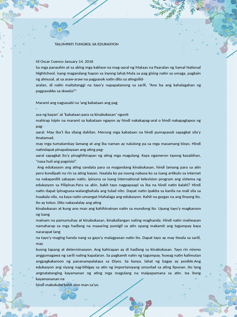 Talumpati | PDF