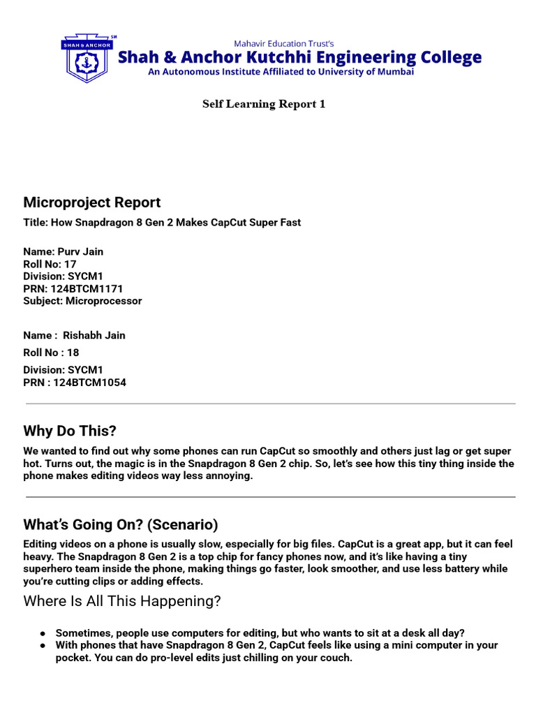 Self Learning - Microprocessor | PDF | Computing | Computer Hardware