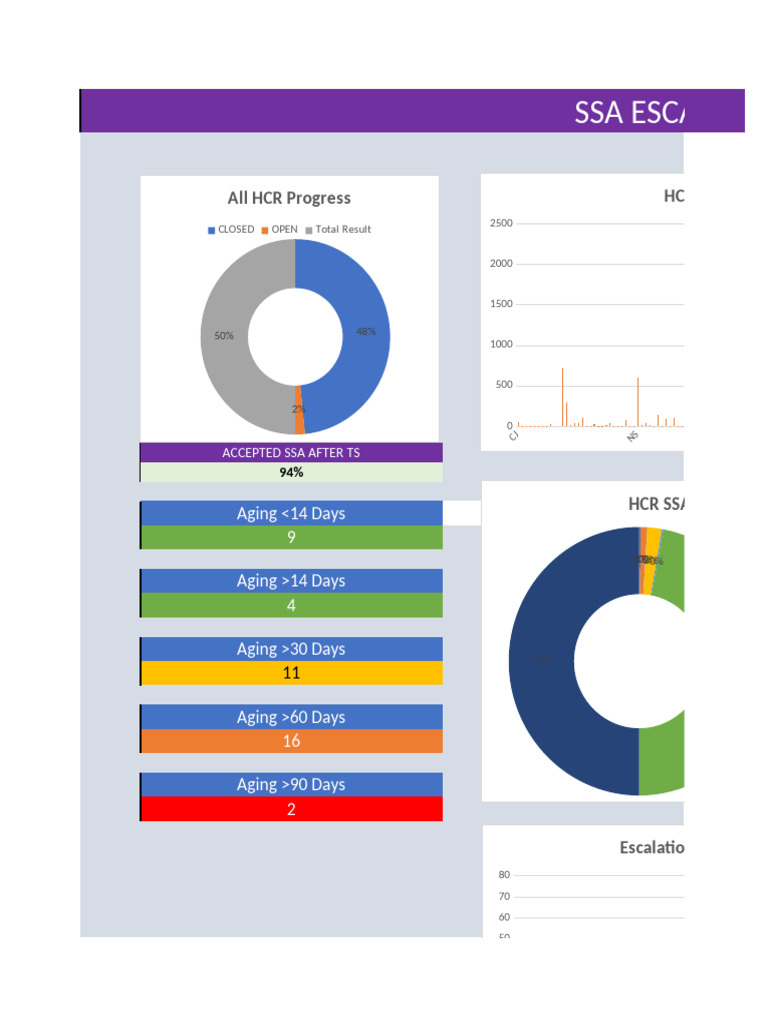 SSA Escalation Dashboard Overview | PDF