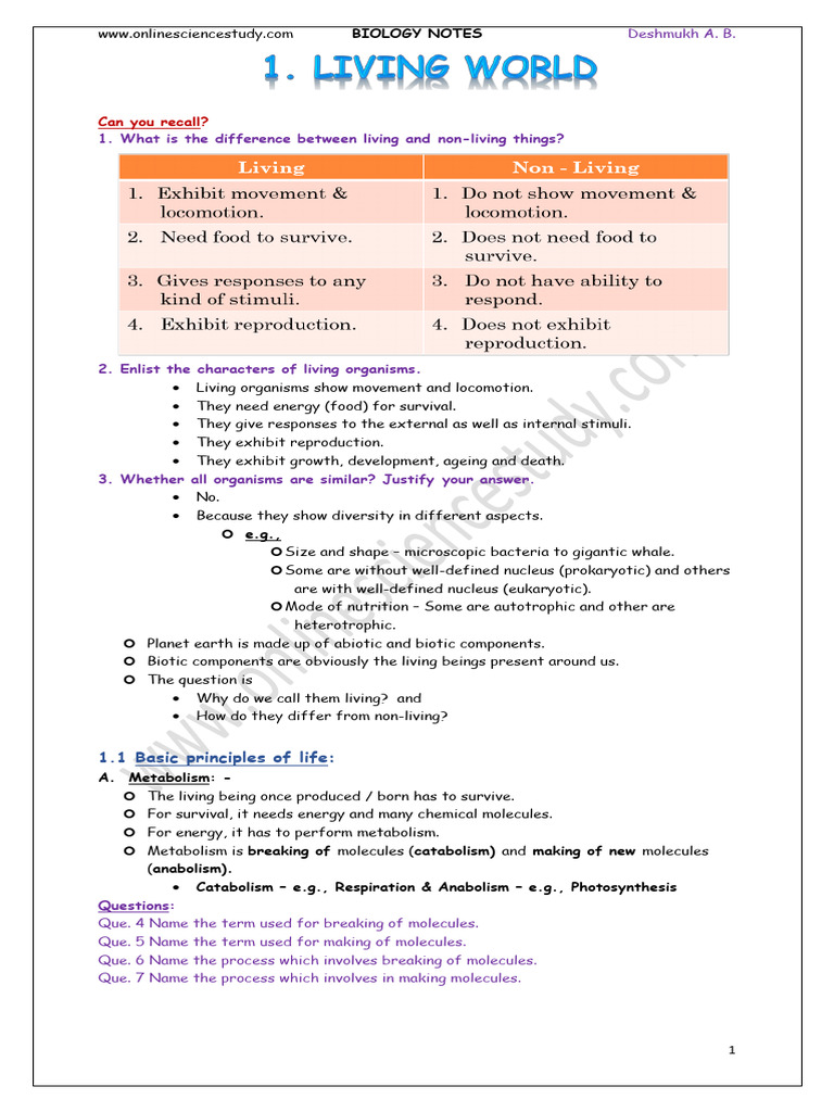 Ch. 1 Living World Notes Final | PDF | Conservation Biology | Zoo