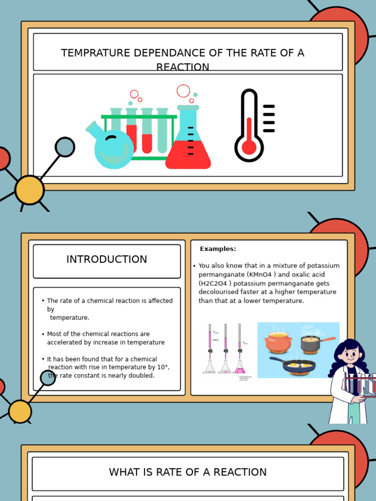 Rates of Reaction Lesson Presentation in Red Illustrative Style | PDF ...