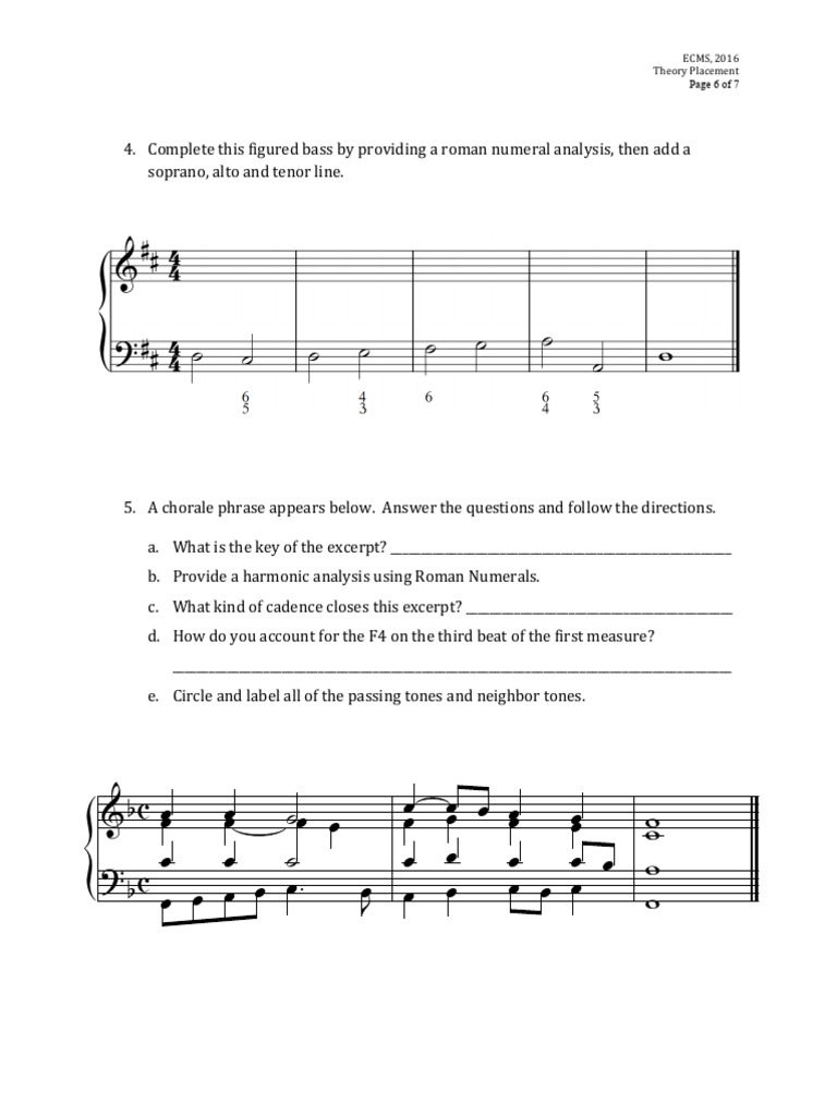 6microsoft Word - ECMS Theory Placement Exam | PDF | Musicology ...