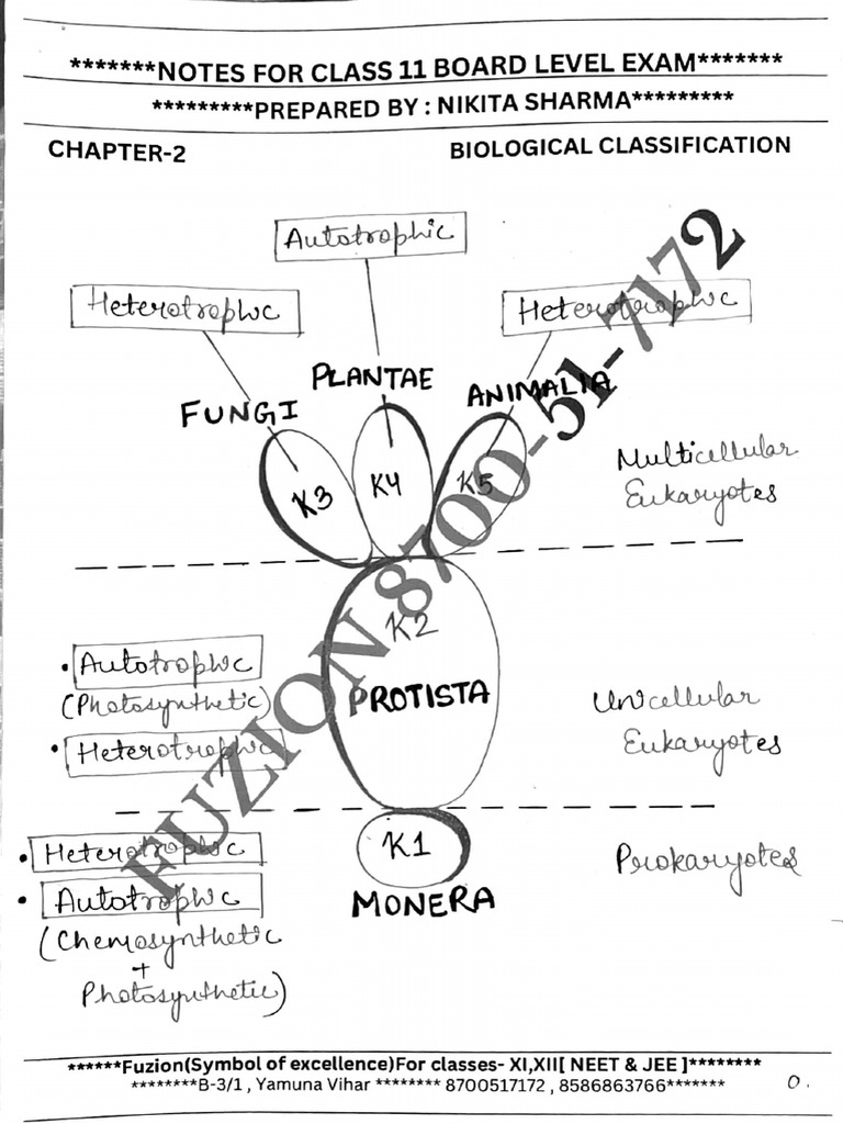 Biological Classification Notes | PDF