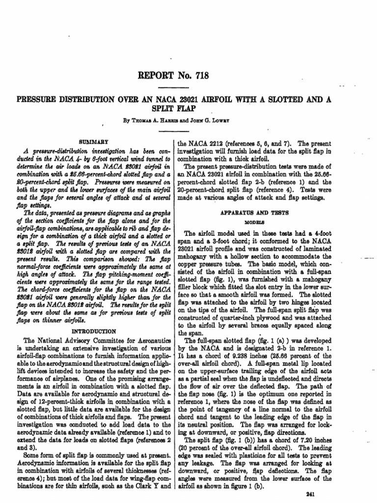 Naca Report 718 | PDF
