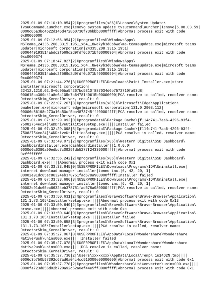 Pca General DB 0 | PDF | Installation (Computer Programs) | Software