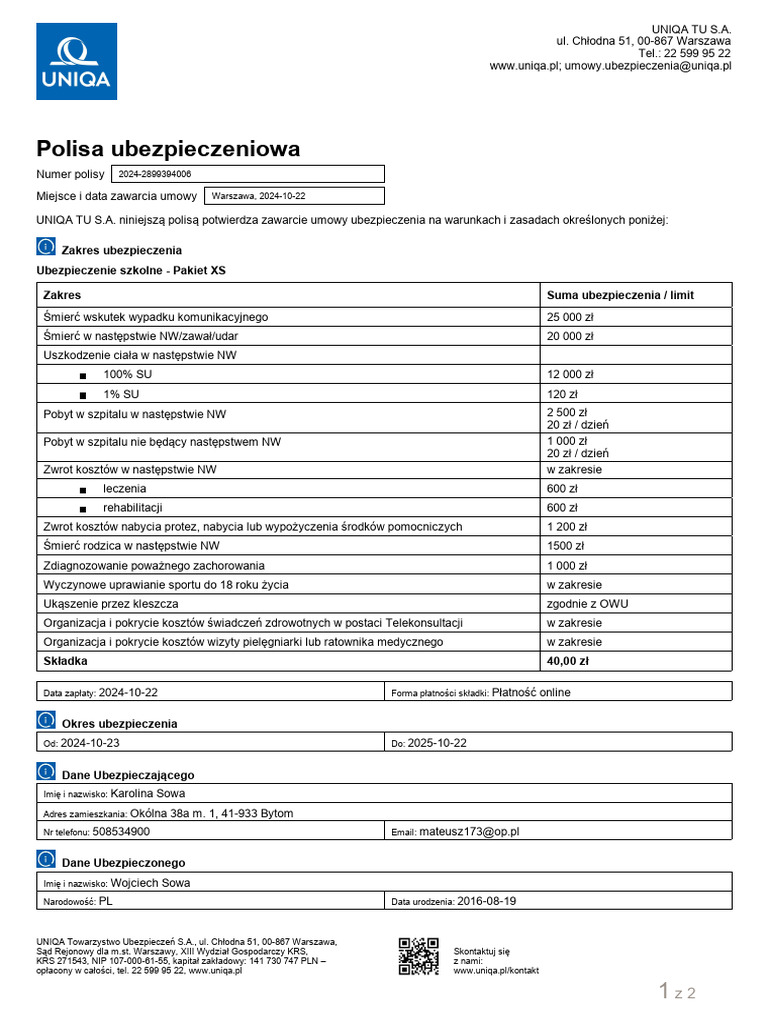 Polisa 100096120110 | PDF