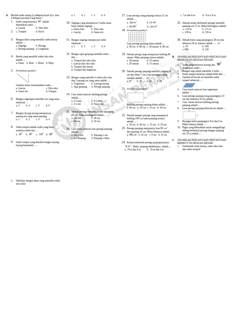 Soal Math 1 | PDF