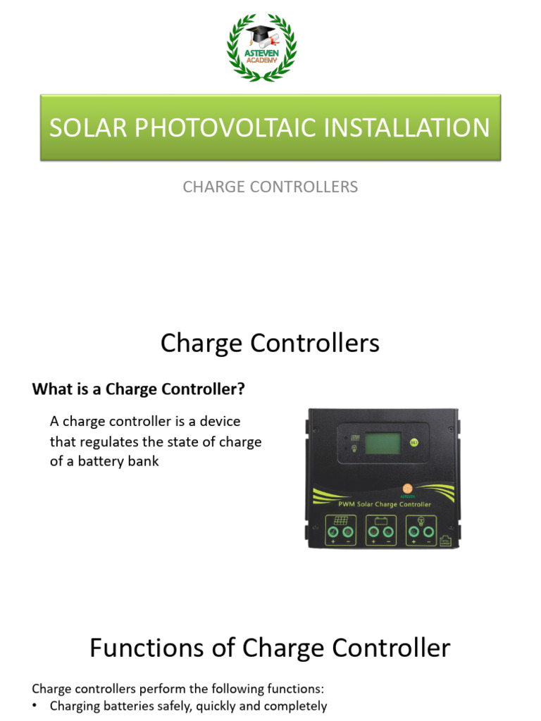 Solar Charge Controllers Explained | PDF | Photovoltaic System | Energy ...