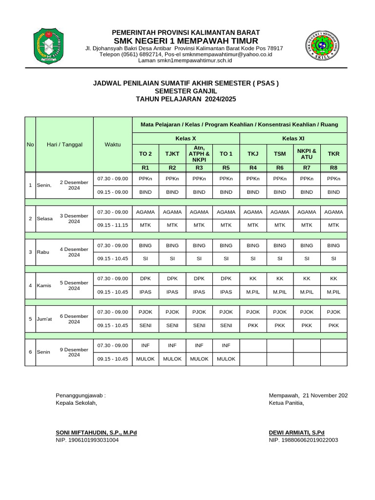 Jadwal Psa 2024 | PDF