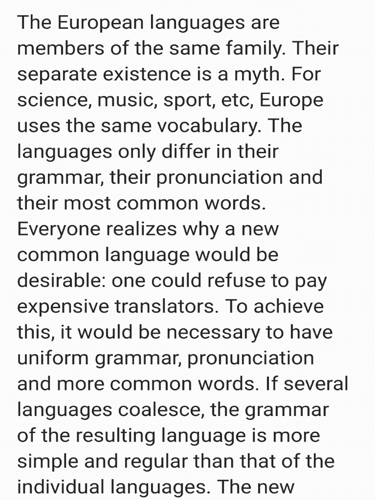 The European Language | PDF