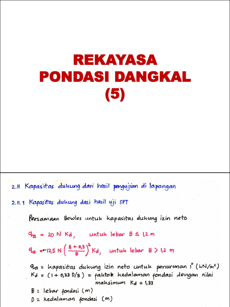 PONDASI Dangkal | PDF