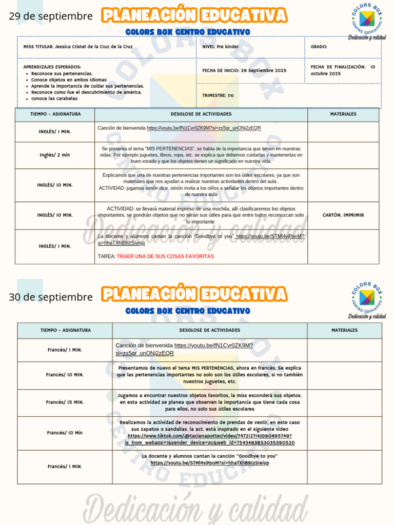 Prekinder Semana 5 | PDF