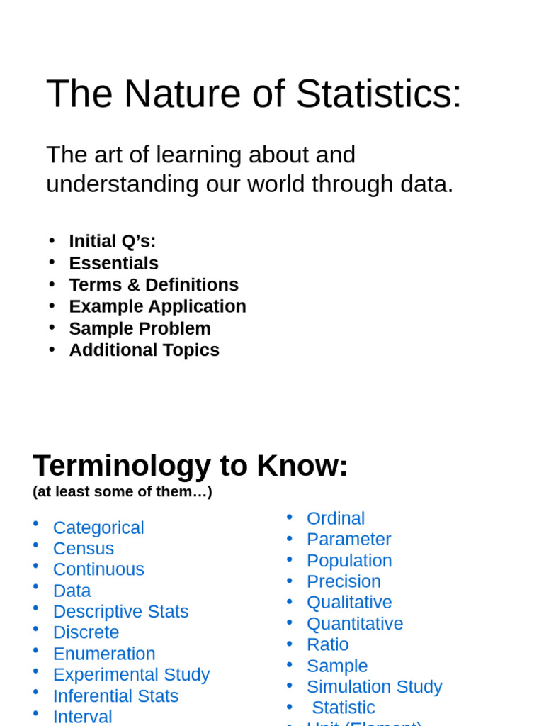Lesson 1.nature of Stats | PDF | Statistics | Level Of Measurement