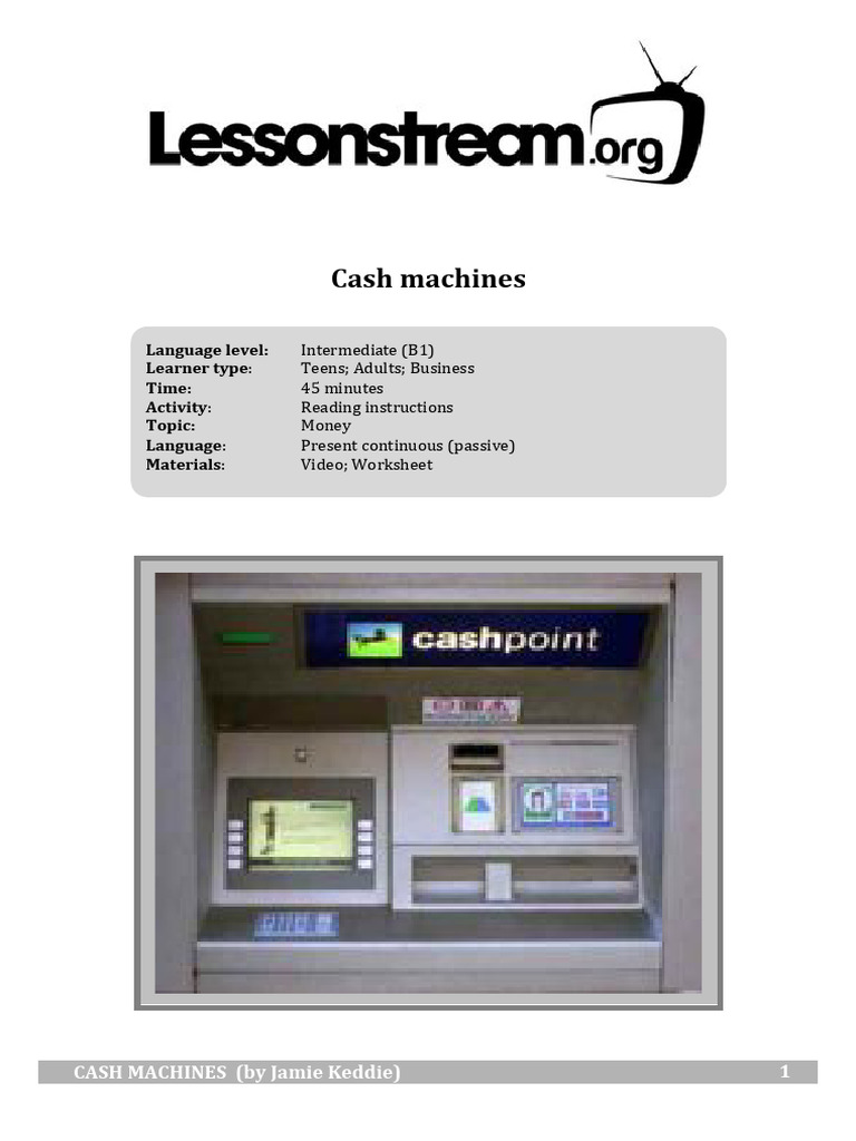 Cash Machines1 | PDF | Personal Identification Number
