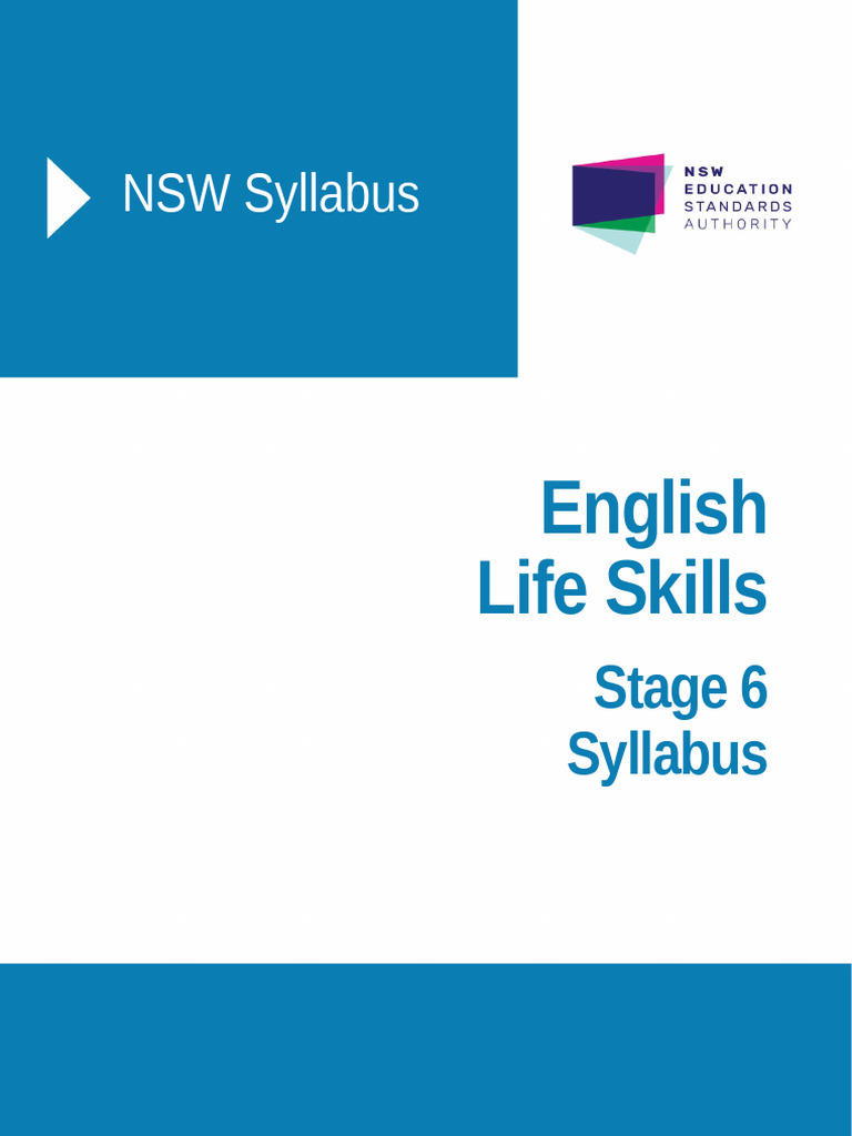 English Life Skills Stage 6 Syllabus 2017 | PDF | English As A Second ...
