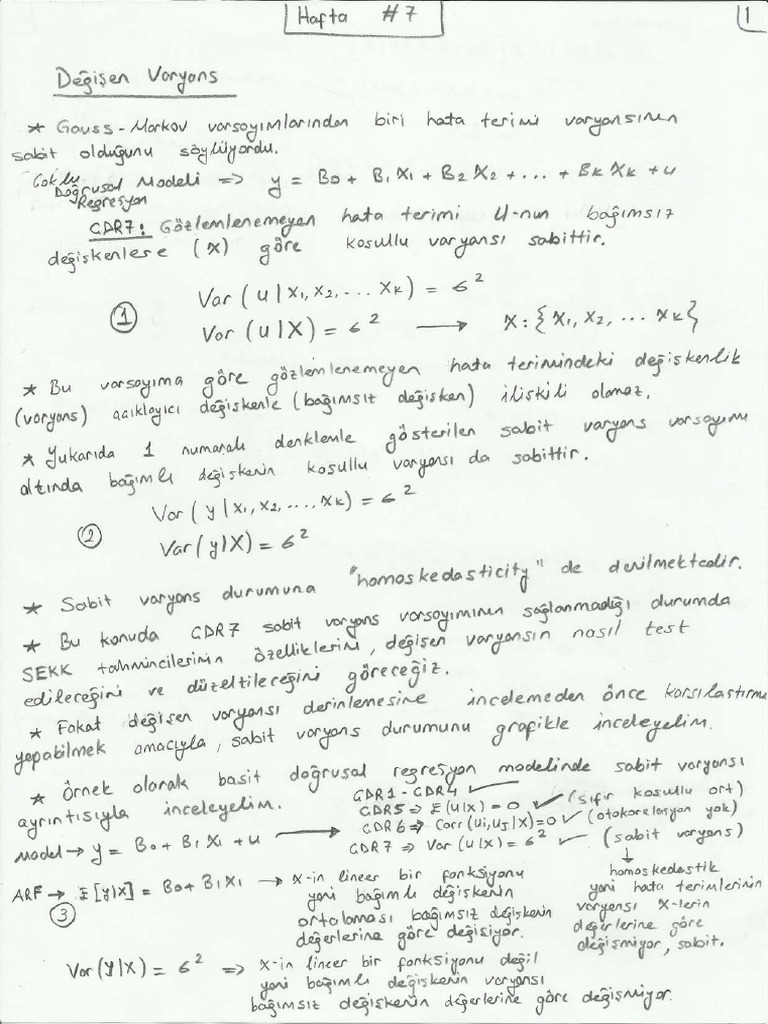 Ekonometri II - Hafta 7 HWN | PDF