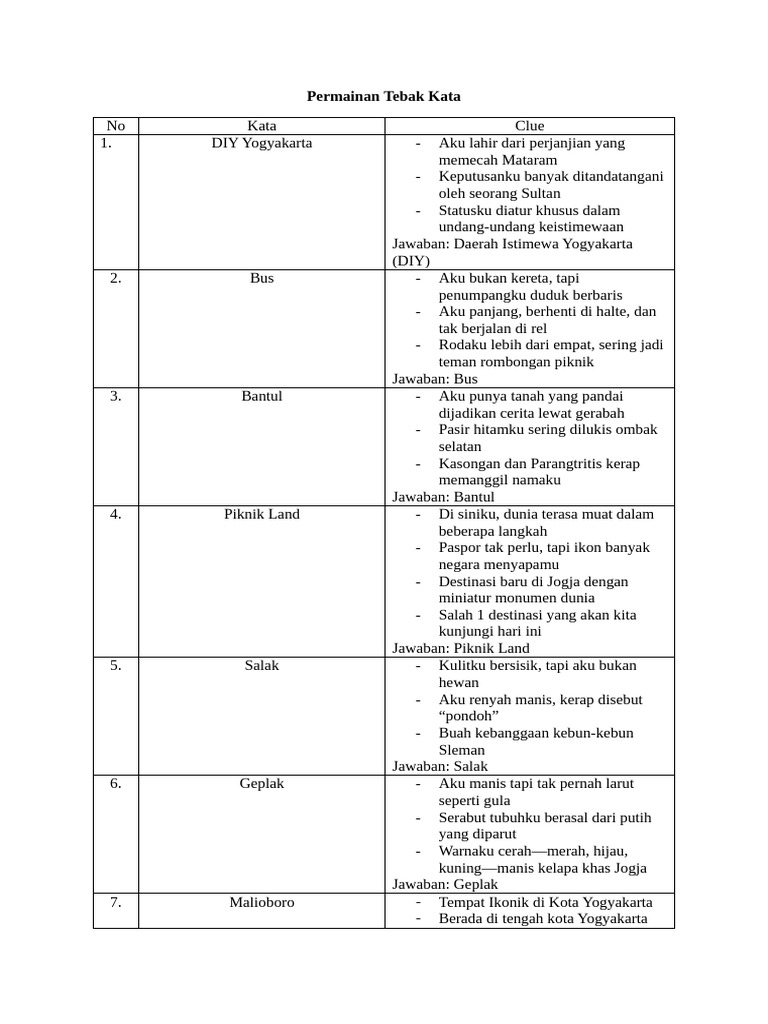 Game Piknik RT 2 | PDF