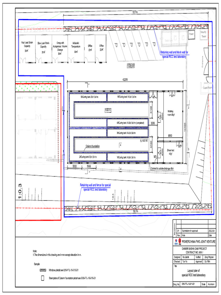 Attachment 1 Layout and Structure Drawing of Special RCC Test Curing ...