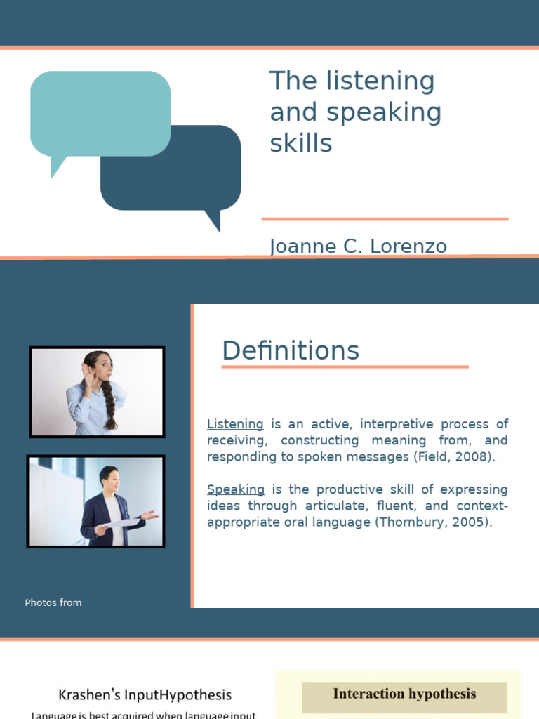 Enhancing Listening and Speaking Skills | PDF | Language Acquisition ...