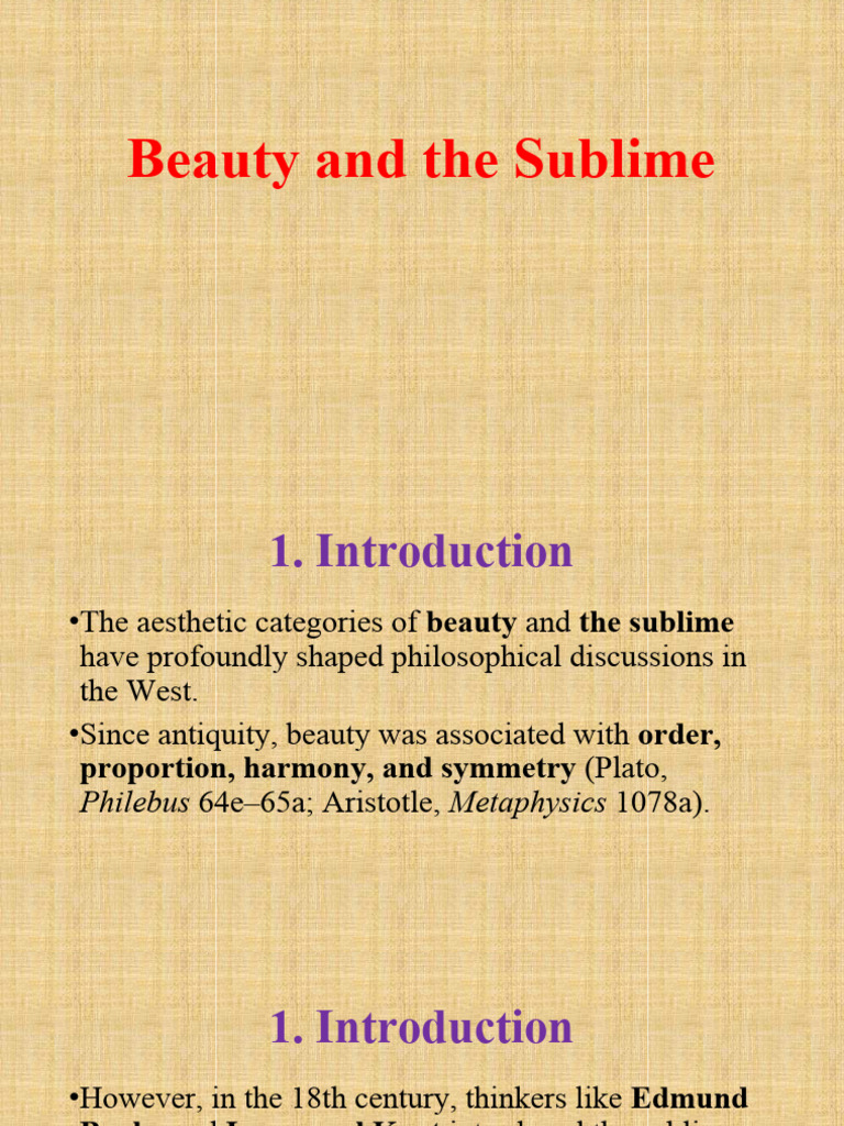 Week 3, Beauty and Sublime | PDF | Beauty | Aesthetics