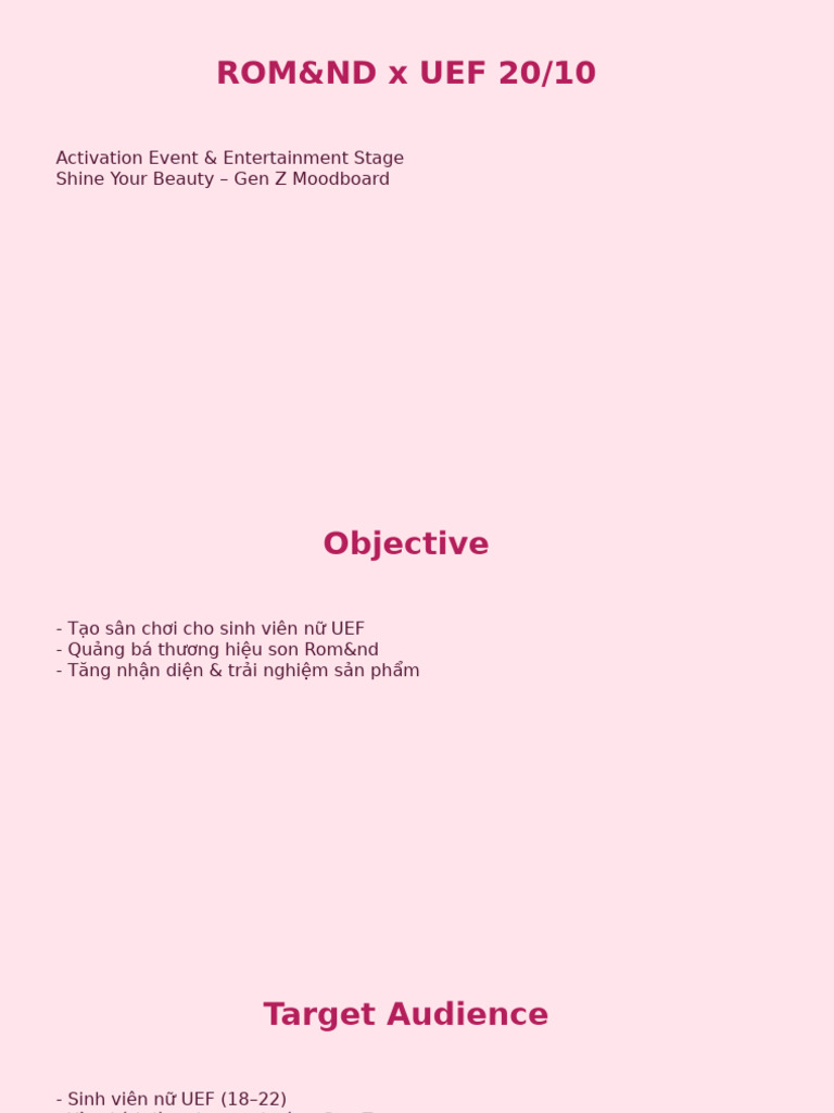 Romand Event Brief GenZ | PDF