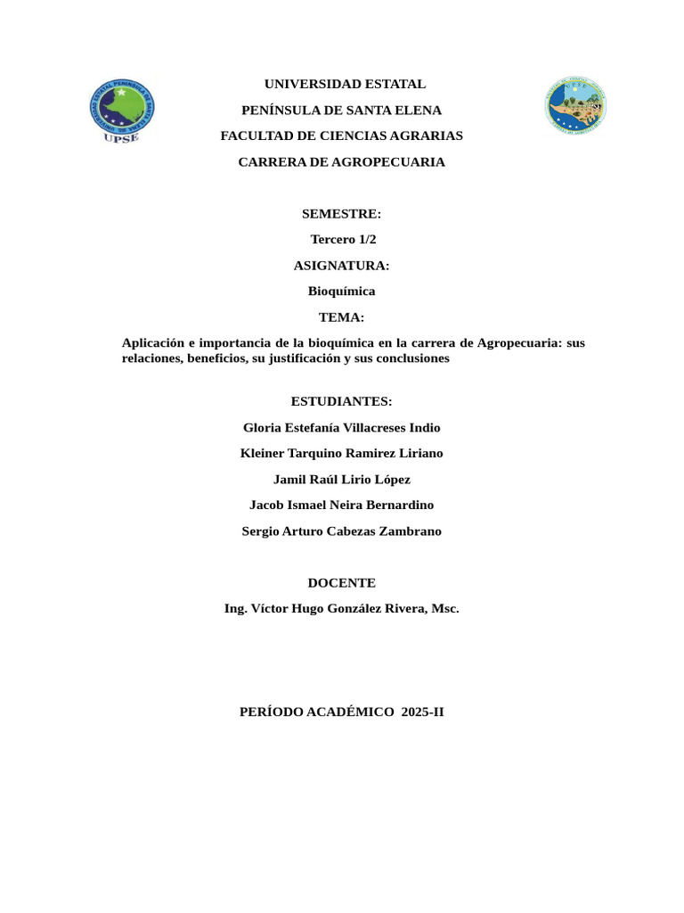 Tarea de Bioquimica La Importancia de La Bioquimica | PDF | Nutrientes ...