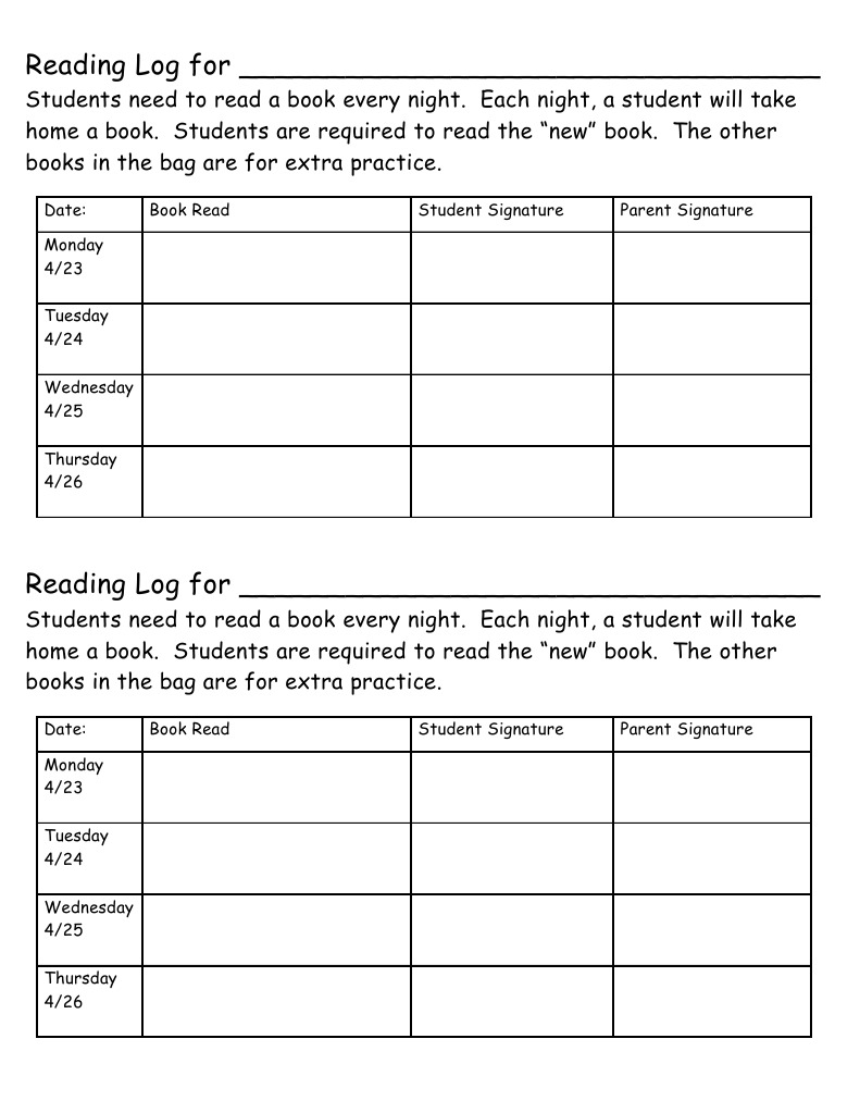 Reading Log | PDF | Foreign Language Studies | Wellness