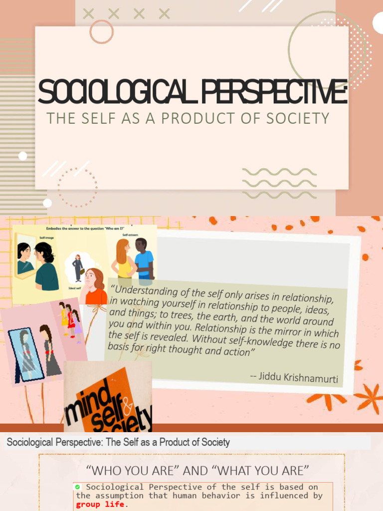 Sociological View of Self and Society | PDF | Sociology | Society