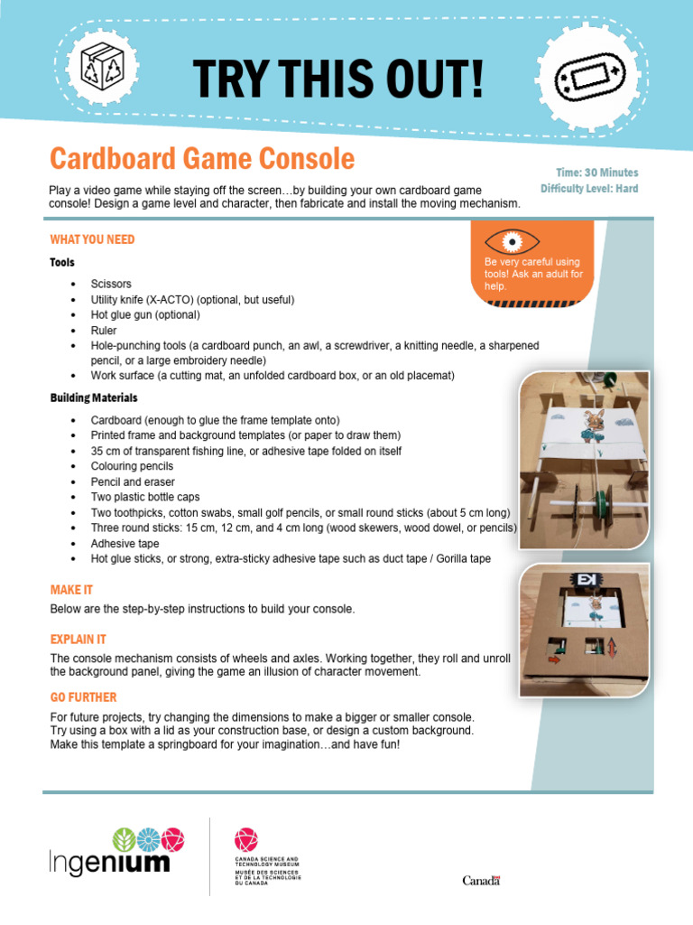 Try This Out Cardboard Console | PDF | Adhesive