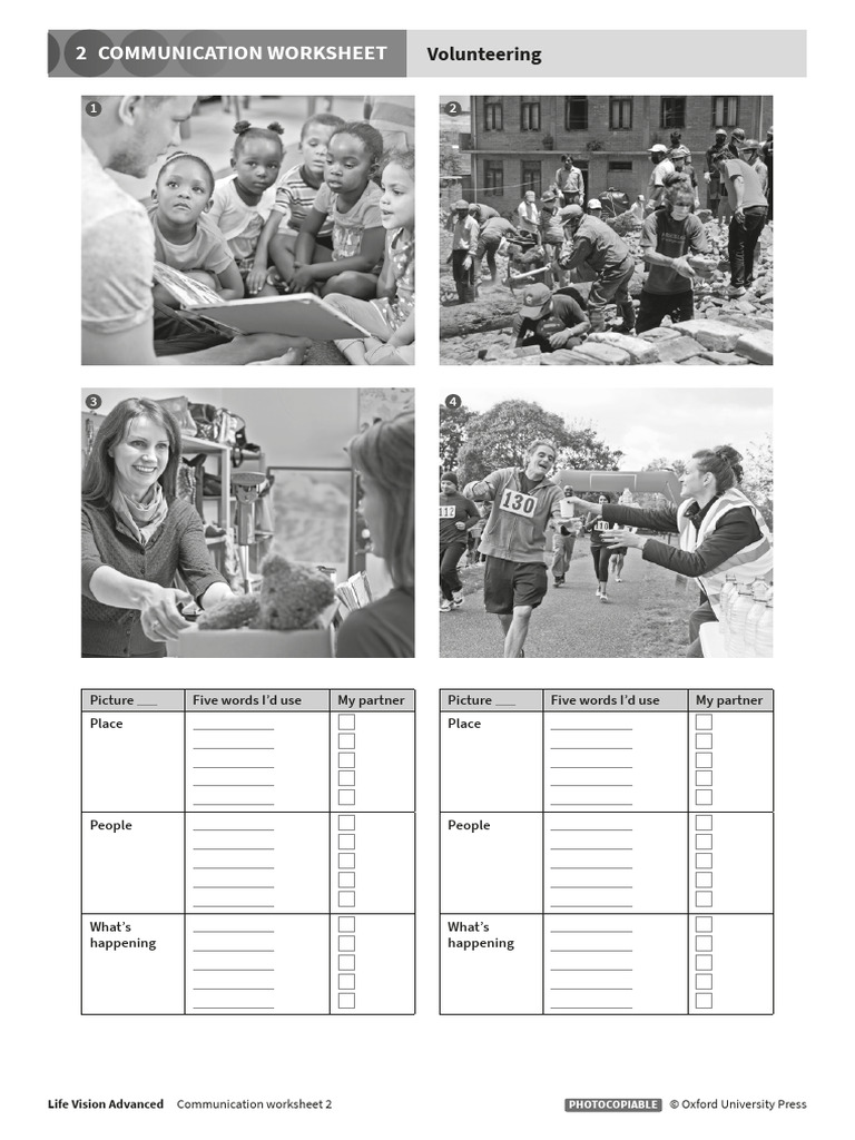Life Vision Adv Comm Worksheet U2 | PDF
