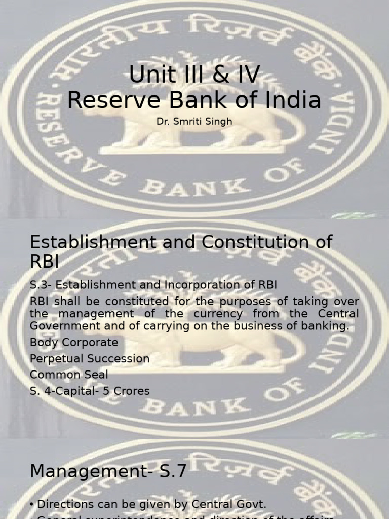 RBI Act | PDF | Banks | Monetary Policy