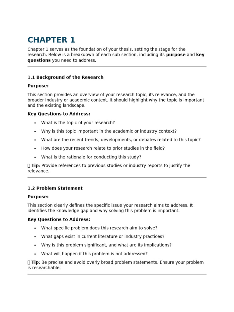 General Thesis Structure | PDF | Hypothesis | Statistics