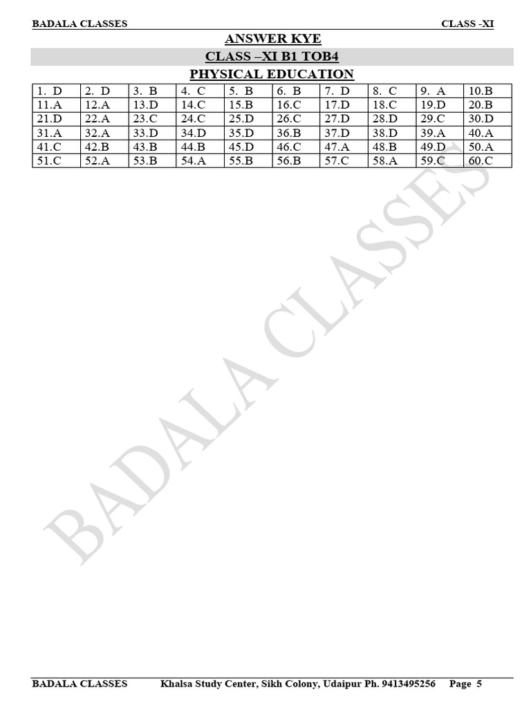 01-07-25 b1+b4 Pe Answer Key | PDF