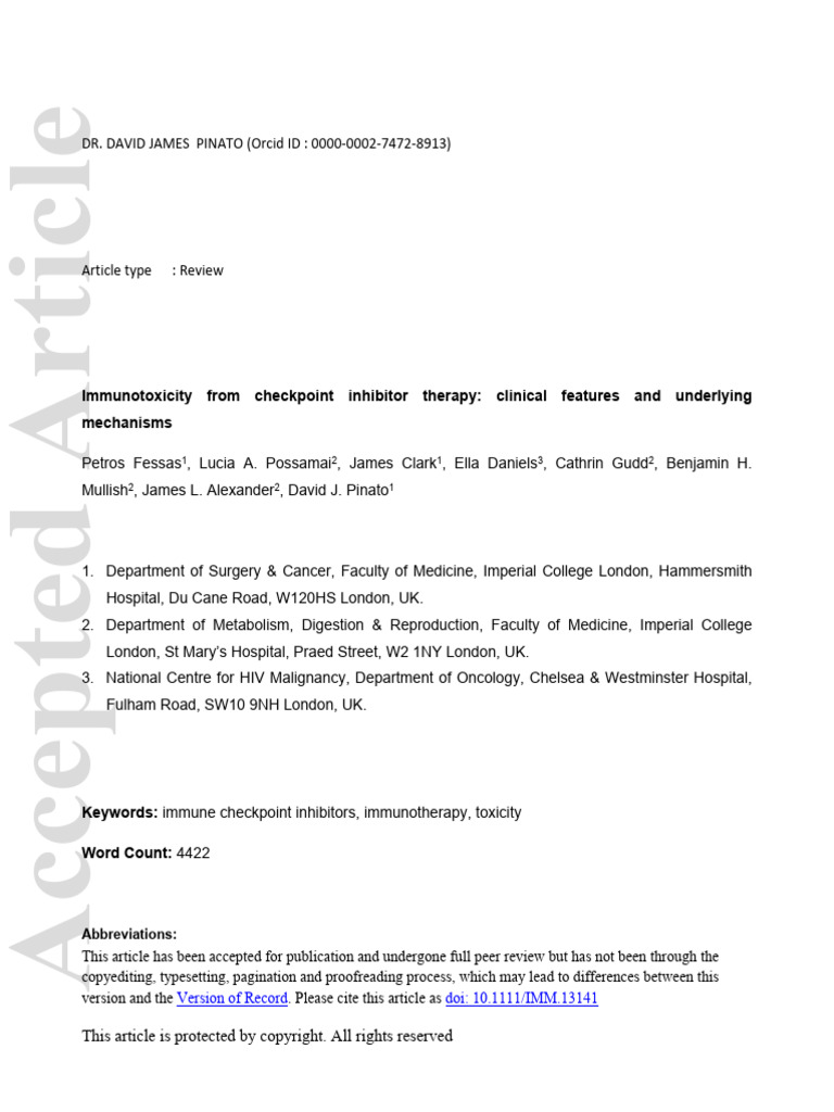 Immunotoxicity in Checkpoint Inhibitors | PDF | Ulcerative Colitis ...