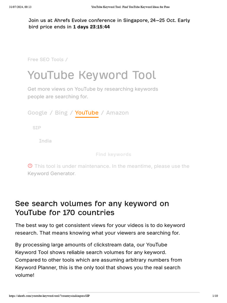 Free YouTube Keyword Research Tool | PDF | Search Engine Optimization ...