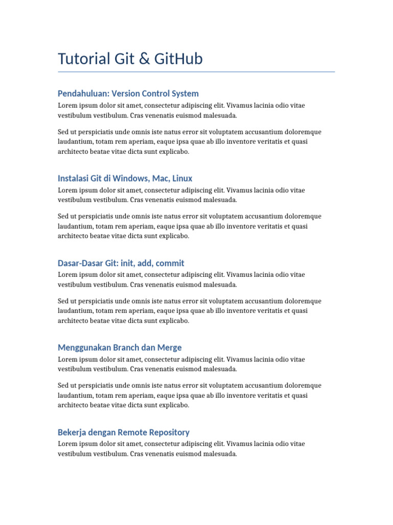 Tutorial Git Github | PDF