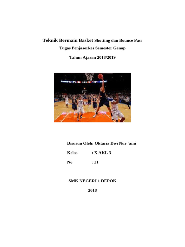 Bounce Pass Dalam Bola Basket | PDF
