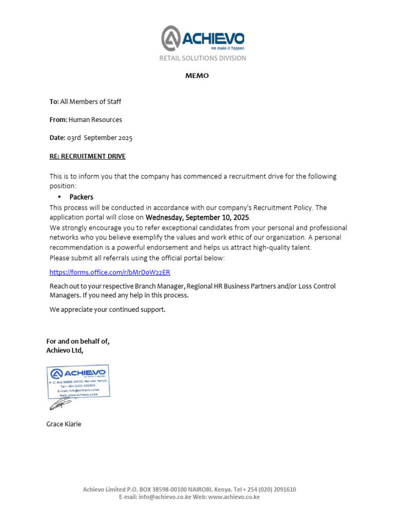 Employee Recruitment Drive 03092025 - F | PDF