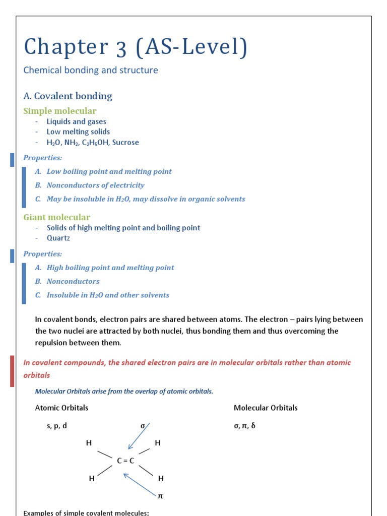 Chapter 3 Chemical Bonding and Structure | PDF | Ionic Bonding ...