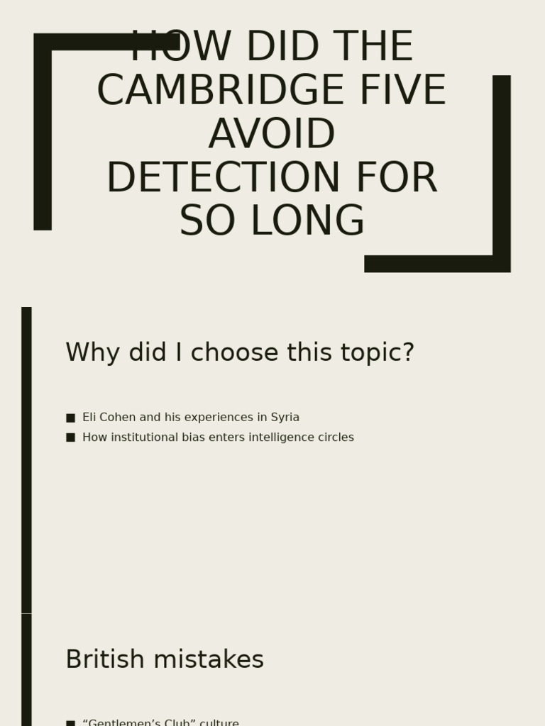 Cambridge Five: Secrets of Evasion | PDF | Espionage | Intelligence ...