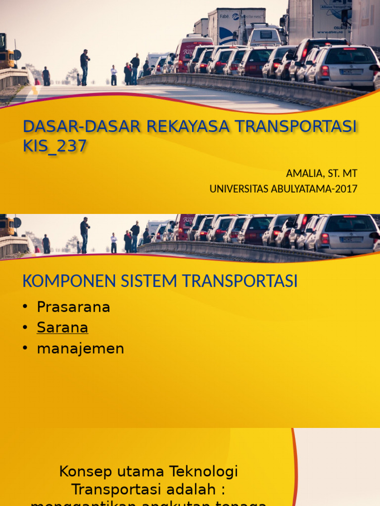 2 2 Komponen Sistem Transportasi Sarana | PDF