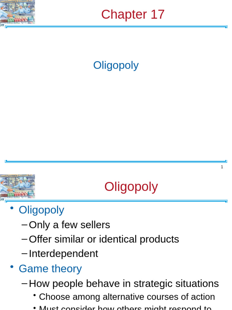 Chapter 17 Oligopoly Pdf Oligopoly Monopoly