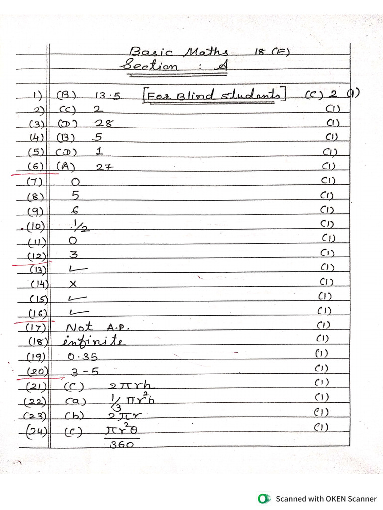 Std. 10 (Basic Maths) Board Paper Solution 2025 | PDF