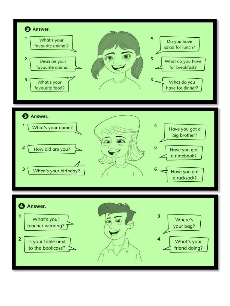 Speaking Cards First Step | PDF