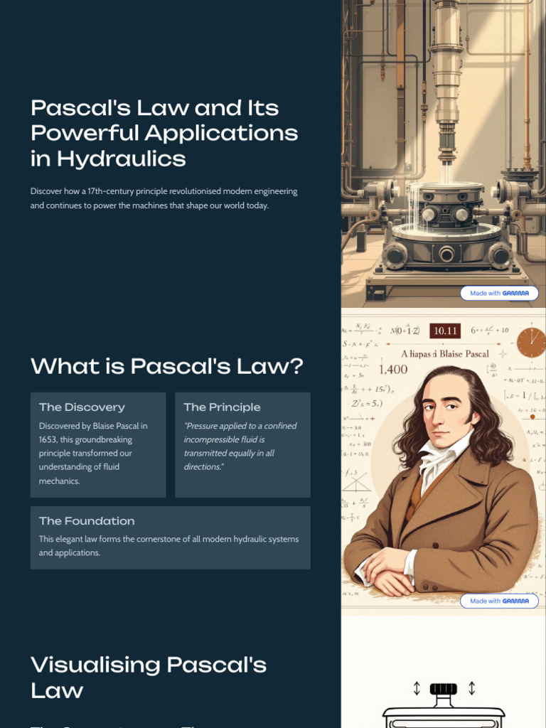 Pascals Law and Its Powerful Applications in Hydraulics | PDF | Mechanical Engineering