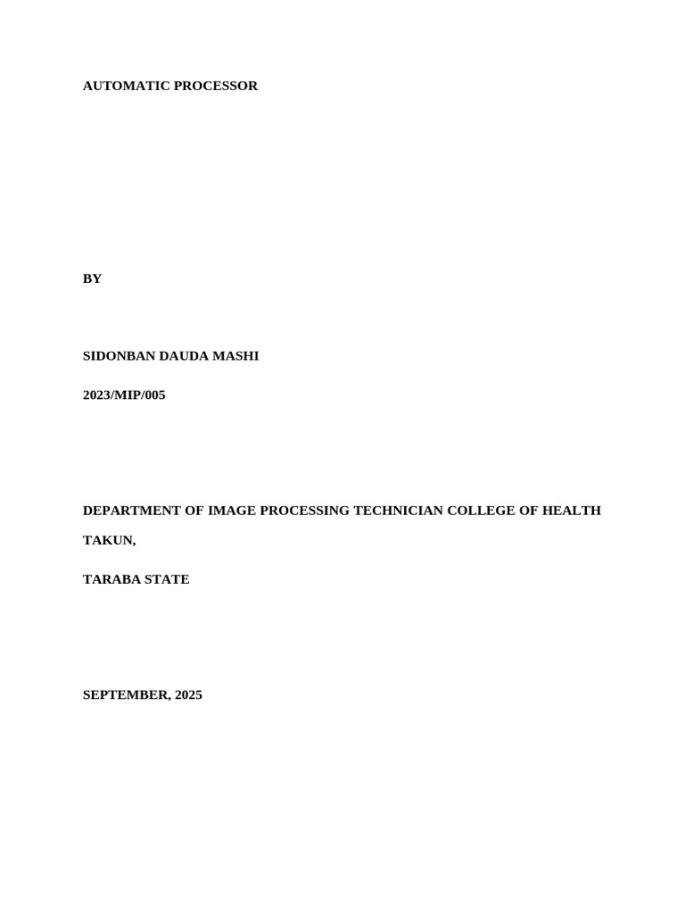 Automatic Image Processing Overview | PDF | Clothes Dryer | Medical Imaging